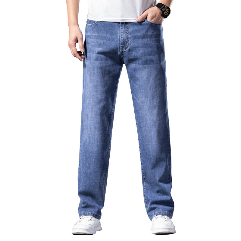 Мужские джинсы Чистый цвет / прямые B1, LI Mall талии_34