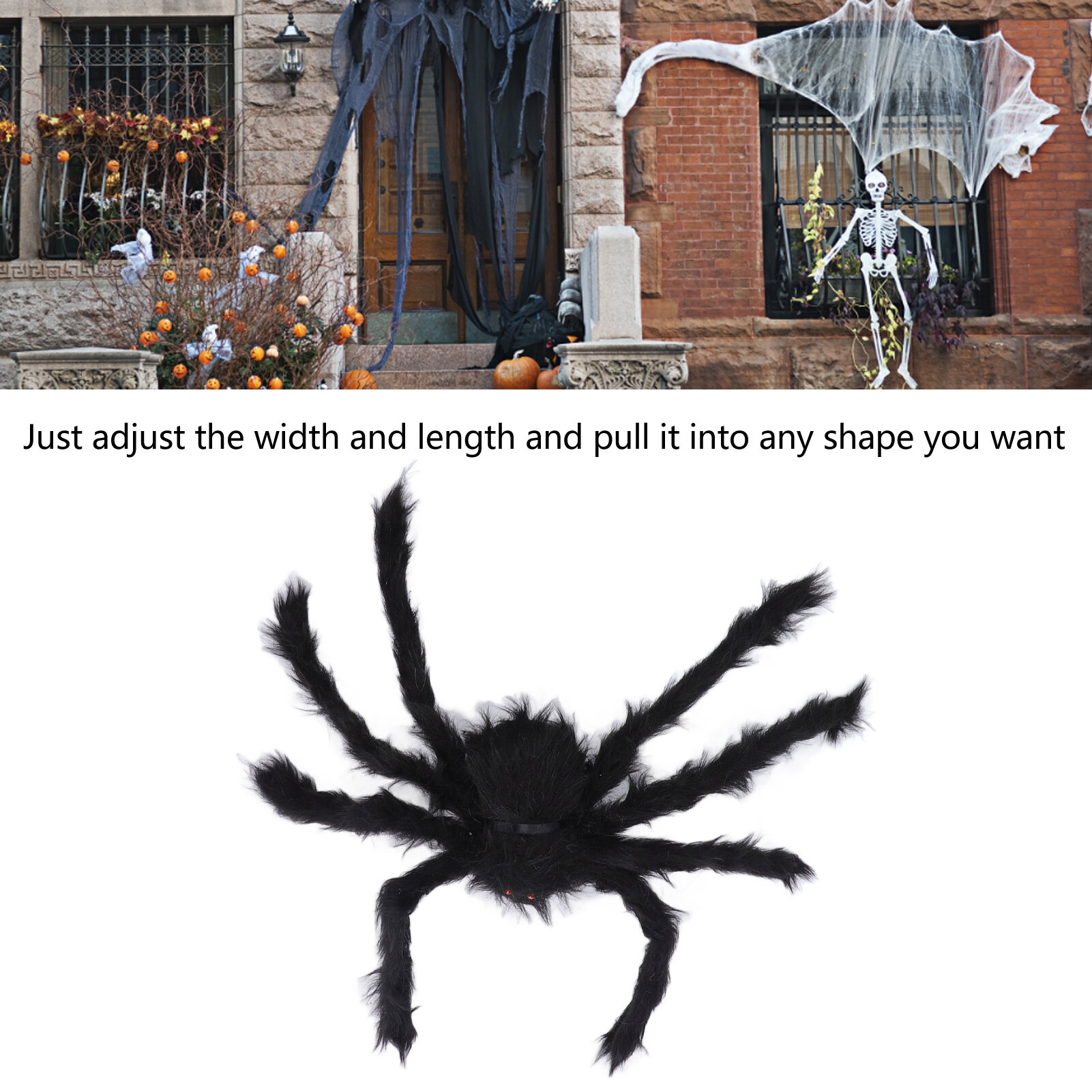 Набор паутины на Хэллоуин неправильной формы, устойчивый к атмосферным воздействиям, эластичный полиэстер, пластик, украшение паутиной на Хэллоуин