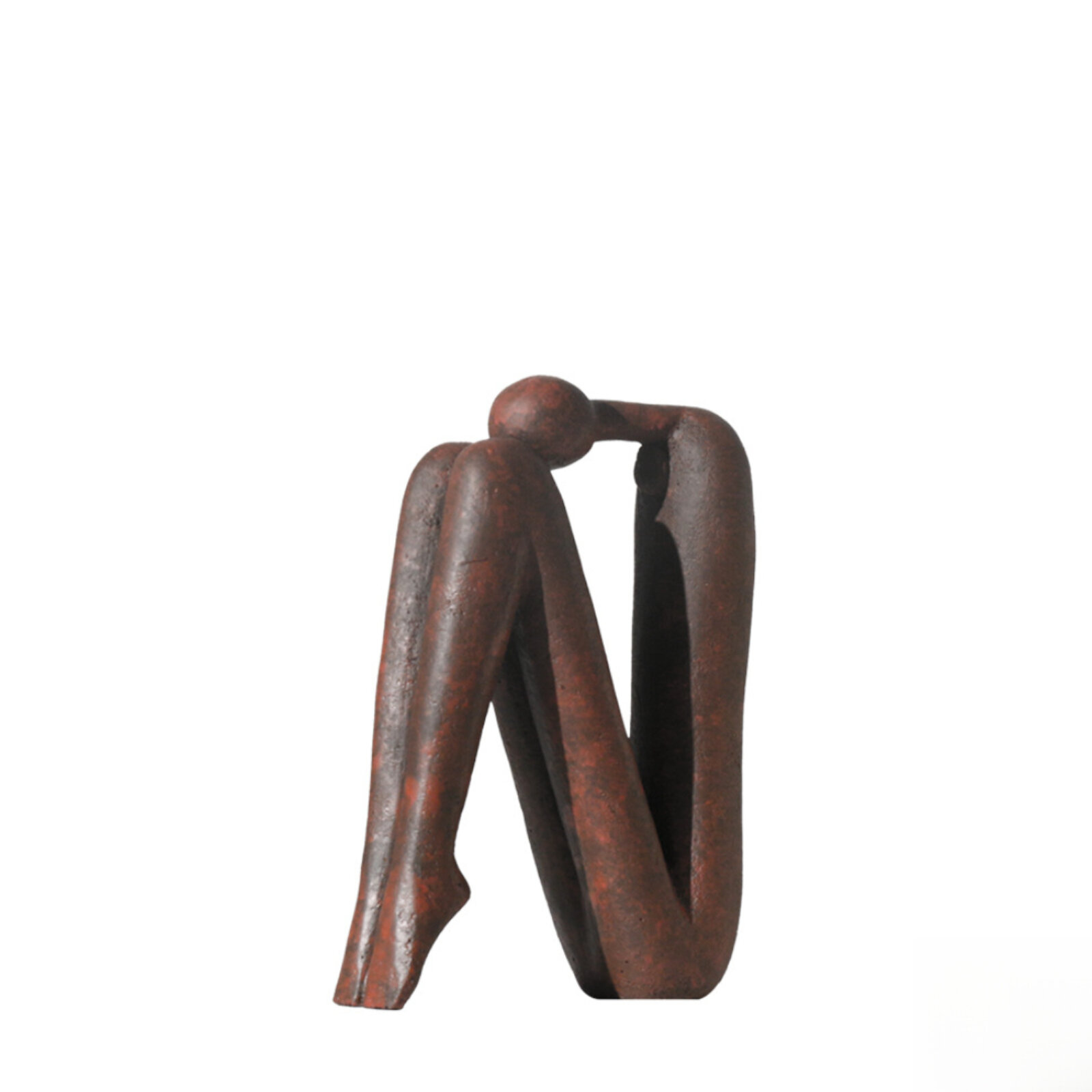 Подставки для книг для тяжелых книг, Статуэтки мыслителя для полок и офисных столов, Стопоры для книг из резины, Белый и коричневый цвет, Размеры 21 см x 14 см x 6 см, Вес 1200 грамм