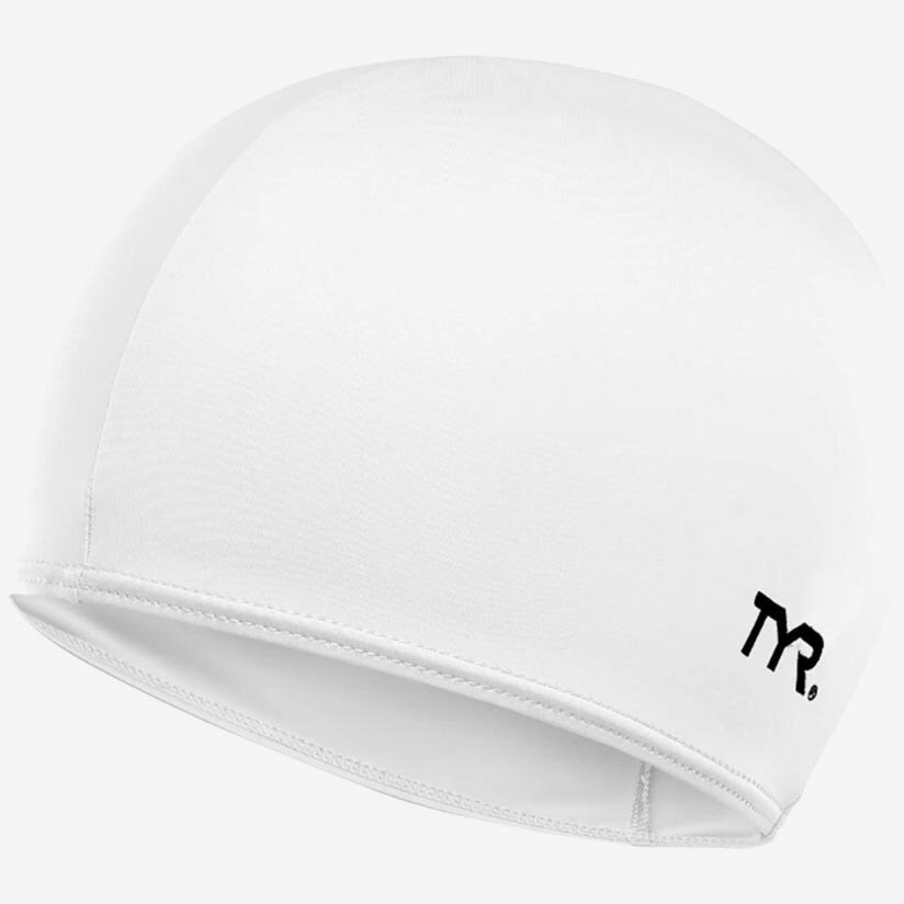 Шапочка для плавания TYR Solid Lycra Cap (100 Белый, O/S)