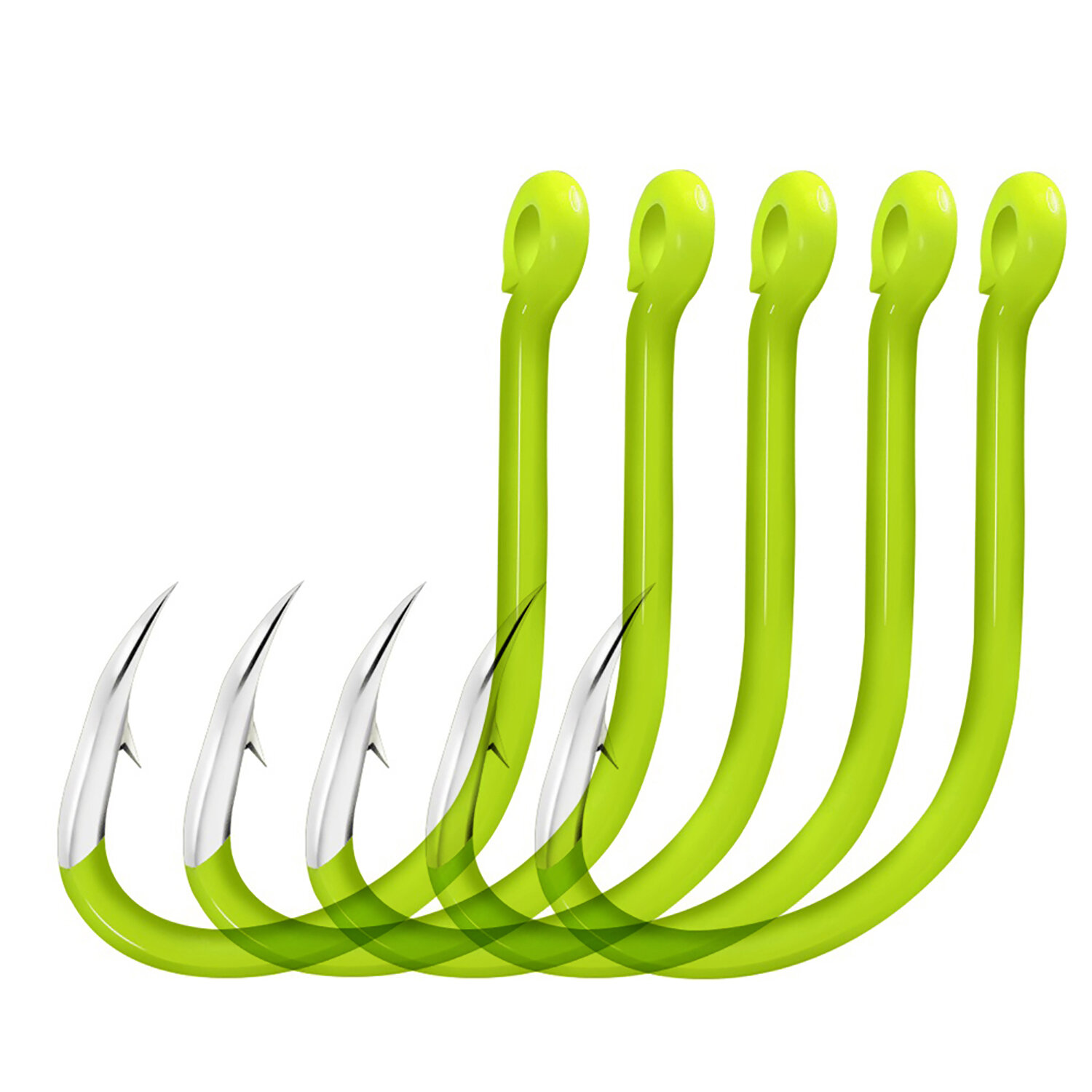 50шт Хуки для рыбалки флуоресцентные из углеродистой стали, Материал: Высококачественная углеродистая сталь, Тип: Тип-1 / Тип-2 (по выбору), Размер: #8 / #9 / #10 / #11 / #12 / #13 (по выбору), Количество: 50шт, Цвет: Флуоресцентный