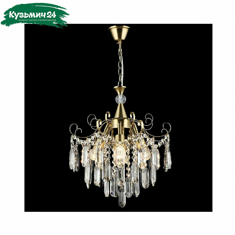 Люстра Reluce 02586-0.4-04 COP, 4 лампы, Е27, 240 Вт, хрусталь, до 24 кв. м