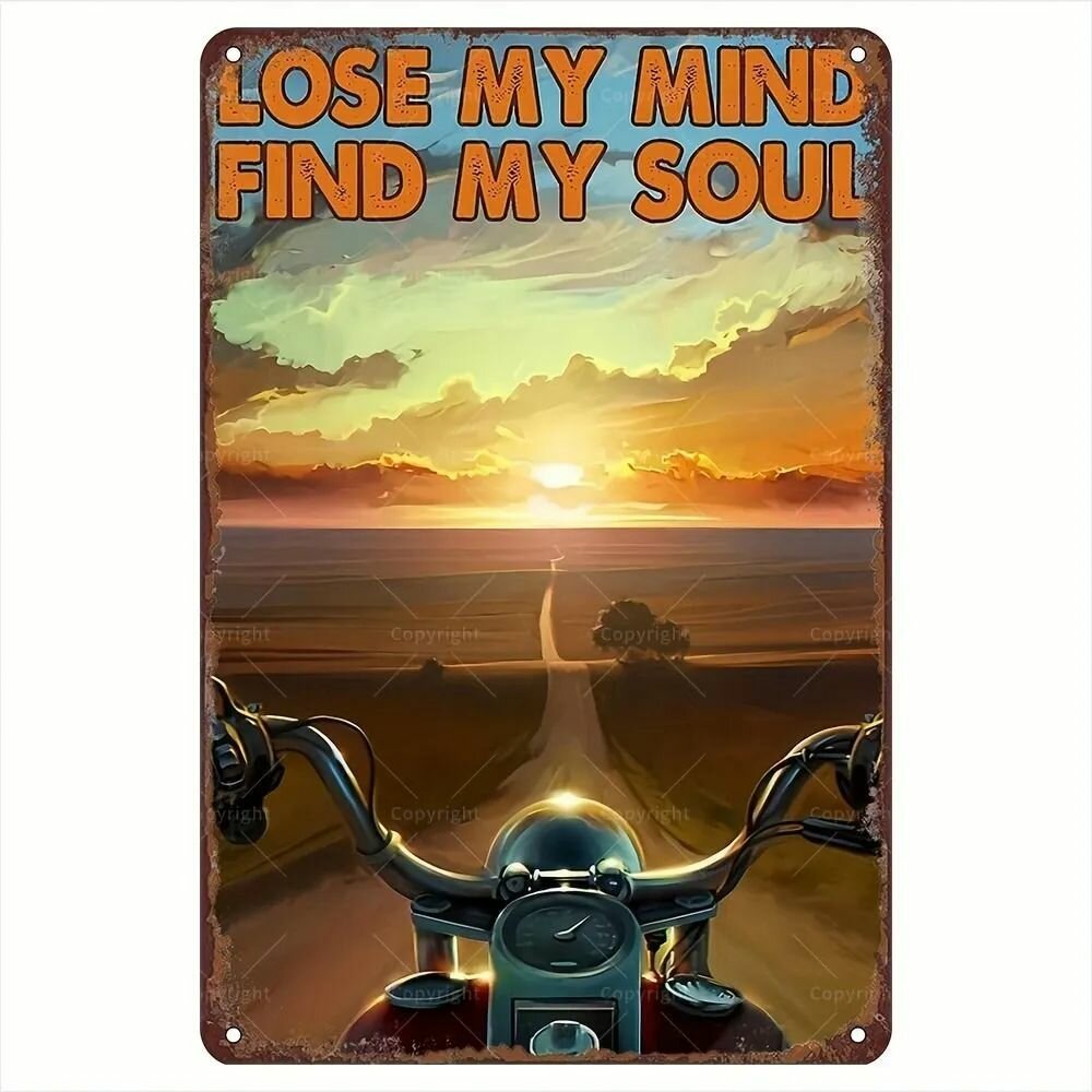 Табличка Мото металл интерьерная в гараж, в бар на стену 20х30см