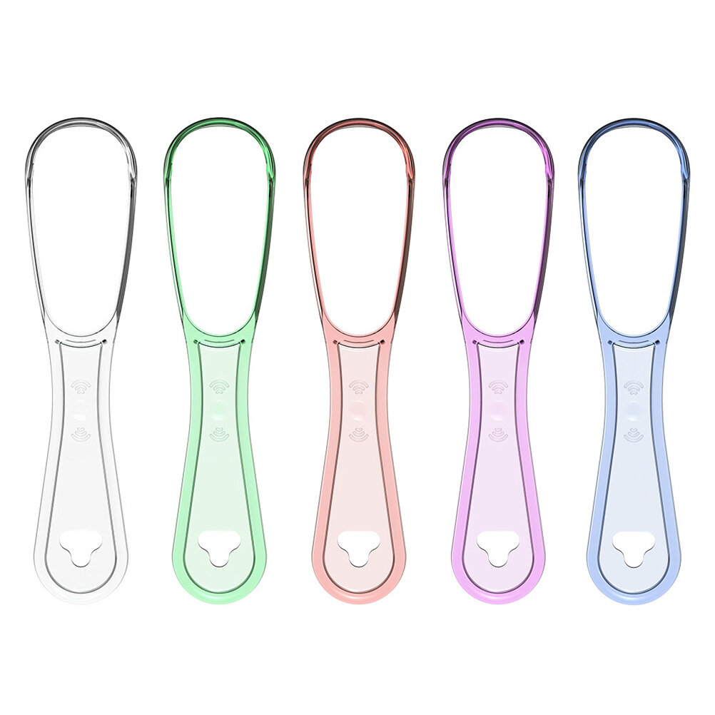 5 шт. пластиковый скребок для языка, щетка для чистки скребка для языка, очиститель для взрослых и детей