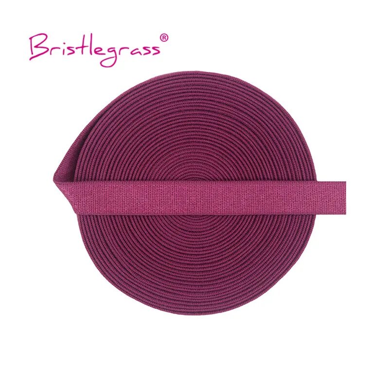 BRISTLEGRASS Эластичная лента для бюстгальтера 10 ярдов 3/8" Фиолетовый, Wine, 10 Yards