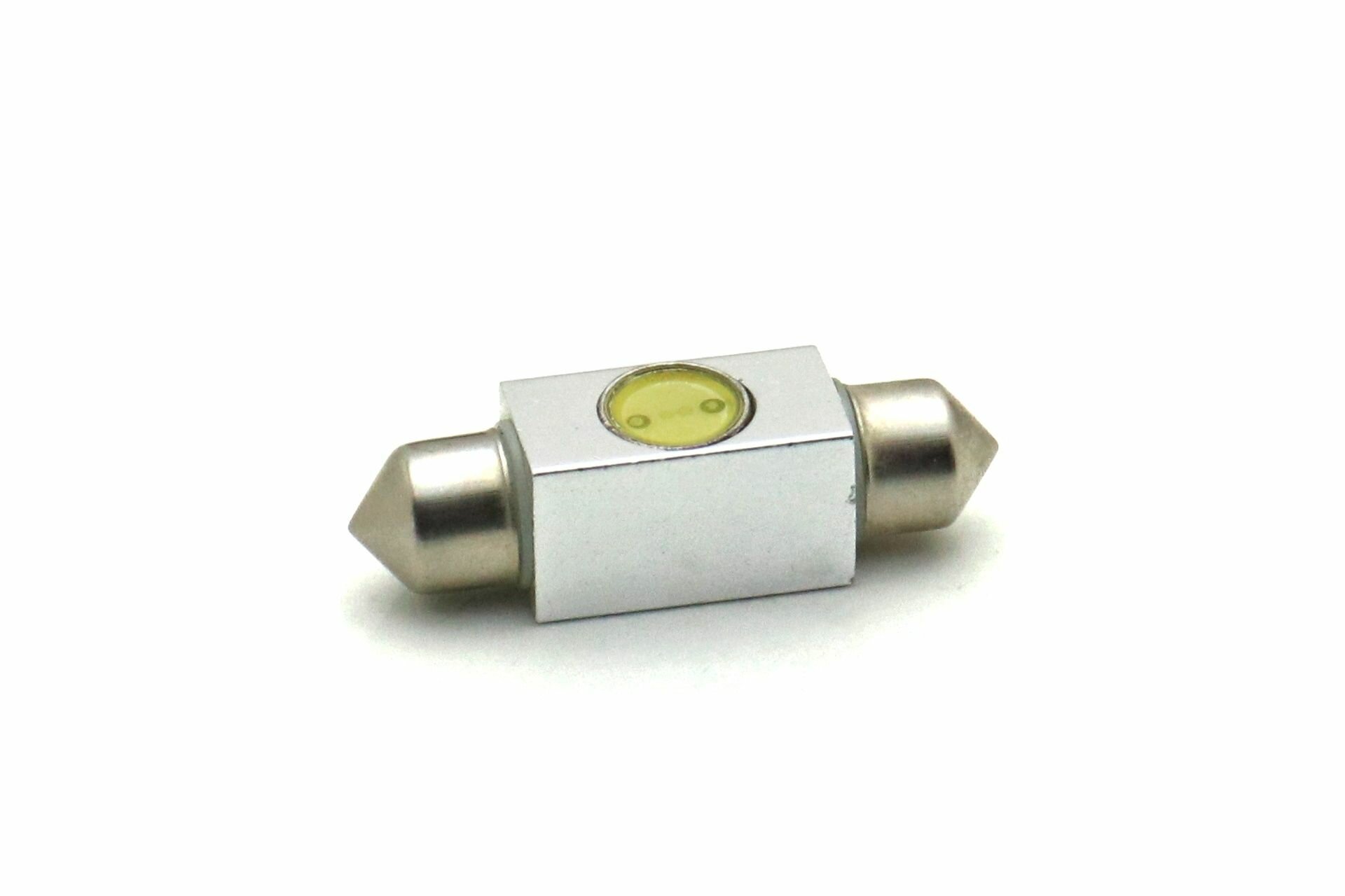 Лампа 12 В T11х36, 1 светодиод повышенной мощности 1W, двухцокольная, подсветки, белая