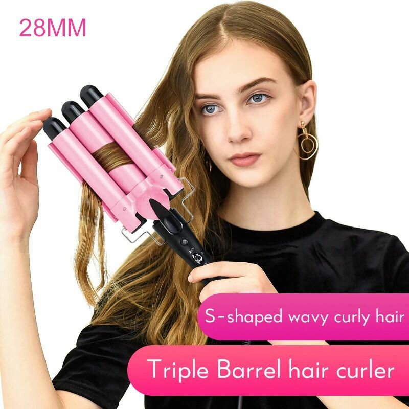 Тройная Плойка Для Волос 28mm