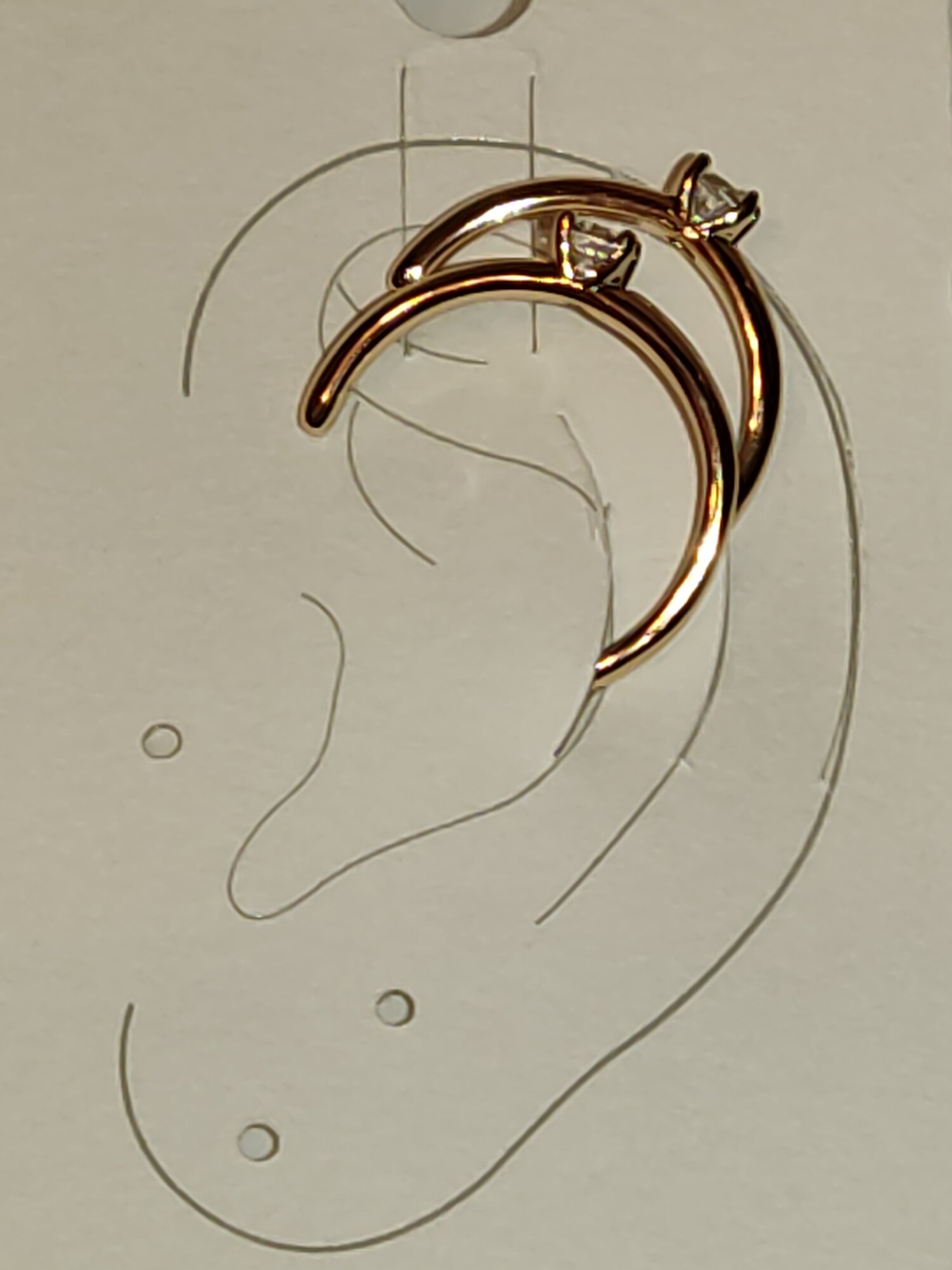 Серьги каффы, хрусталь