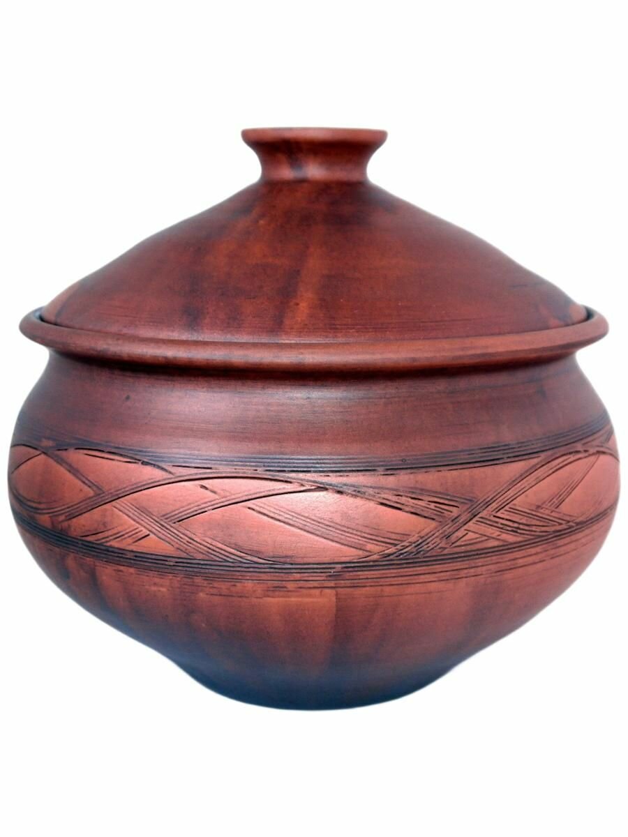 Горшочек для запекания, Пловница + глазурь, глина, керамика, ручная работа