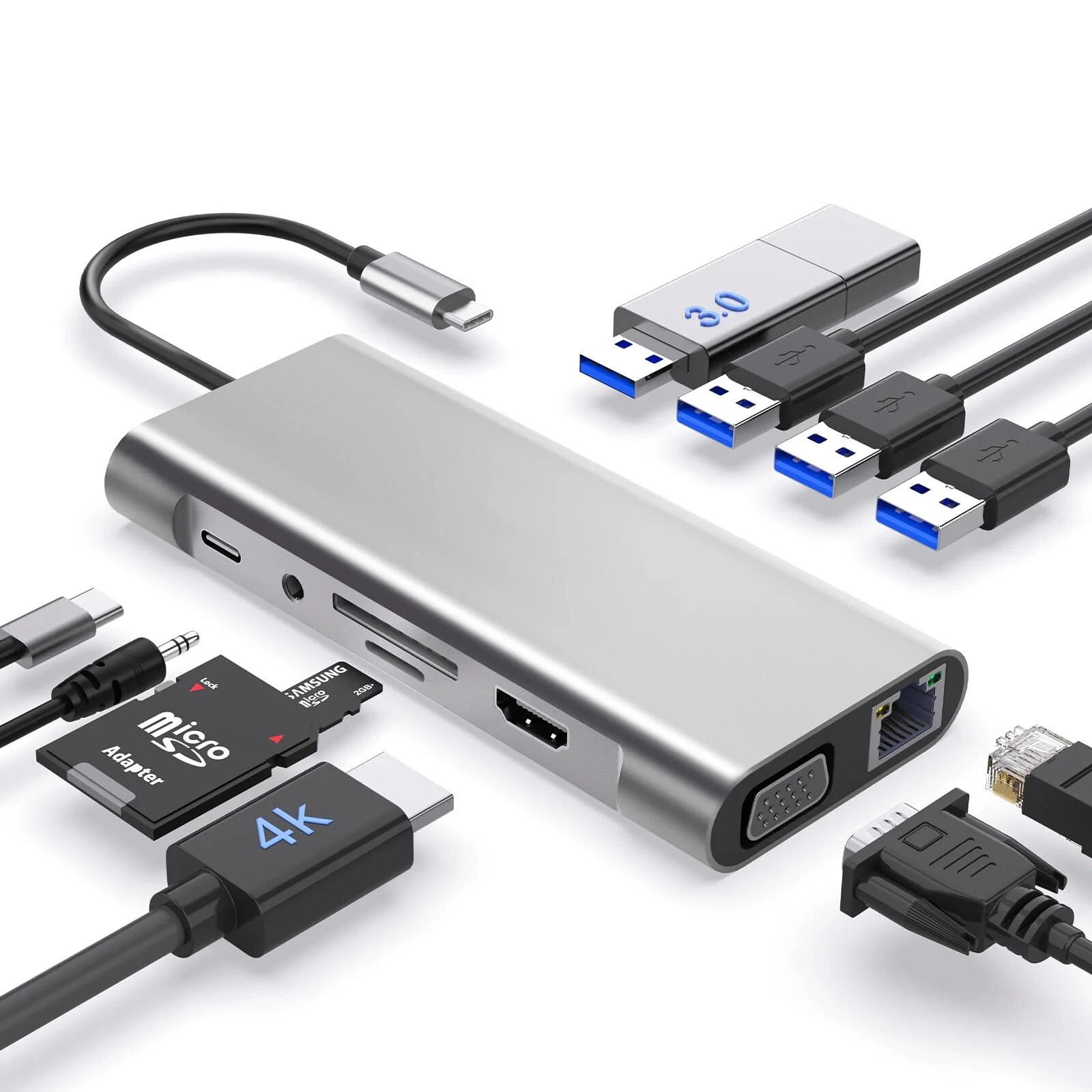 11-в-1 USB-C концентратор nku