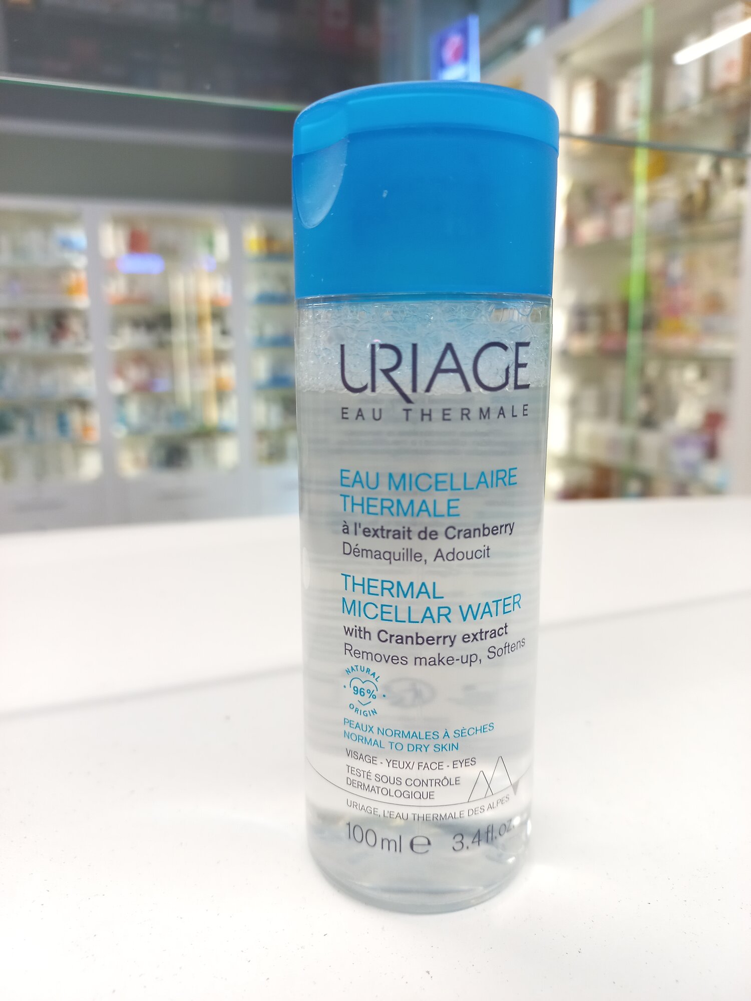 Uriage мицеллярная вода очищающая для сухой и нормальной кожи лица и контура глаз, 100 мл