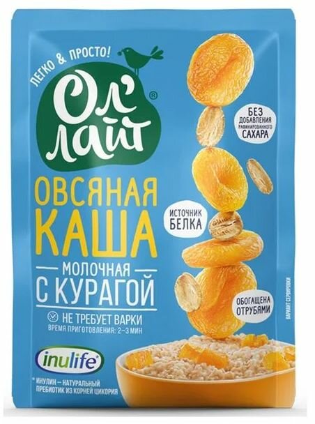 Молочная овсяная каша Ол Лайт