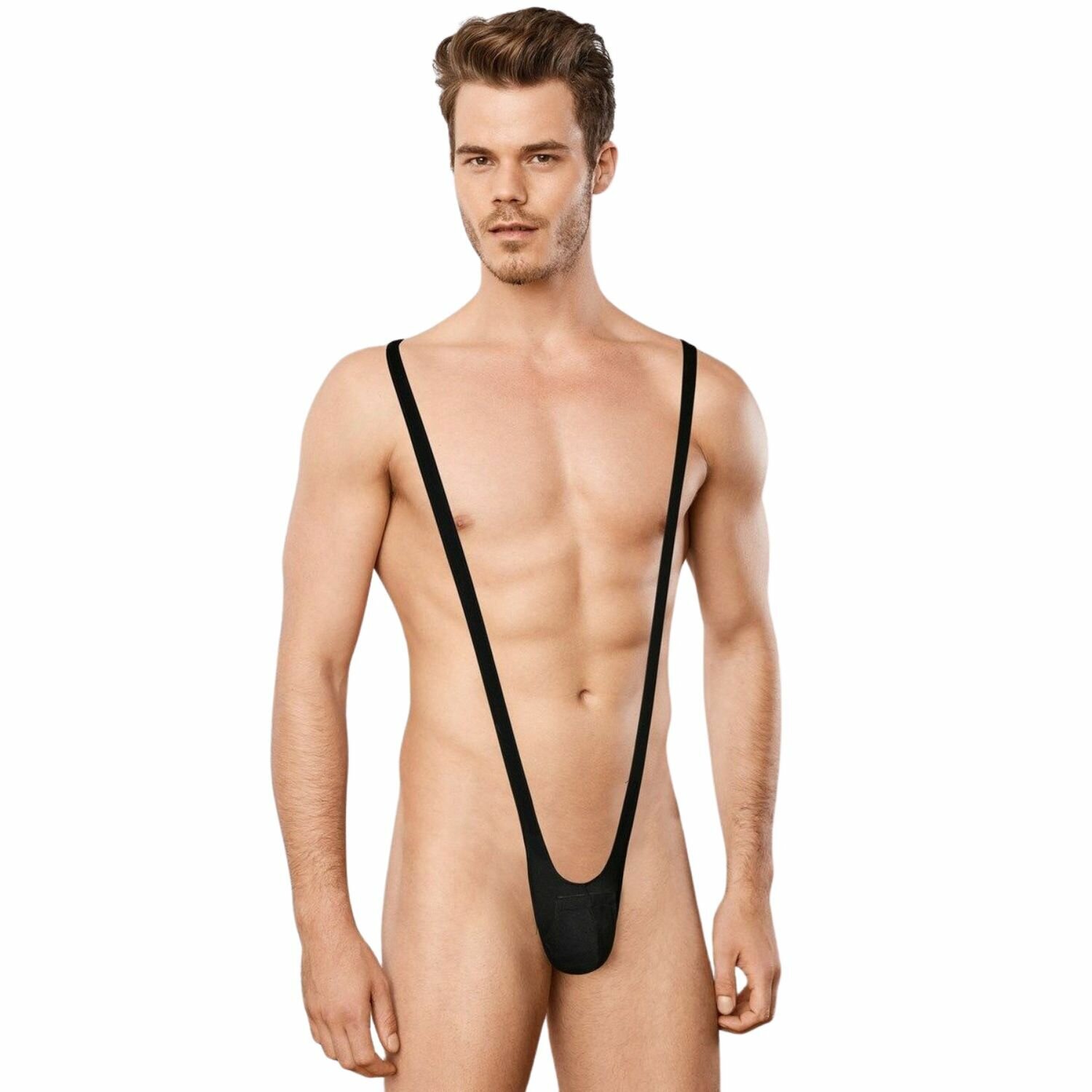 Мужское стринг-боди Doreanse из мягкого эластичного материала, черный, размер L