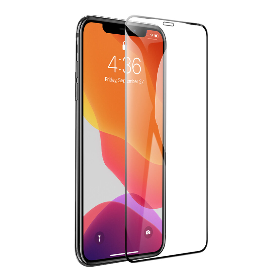 Защитное стекло на iPhone XR/11 (G777), HOCO, anti-static, черное