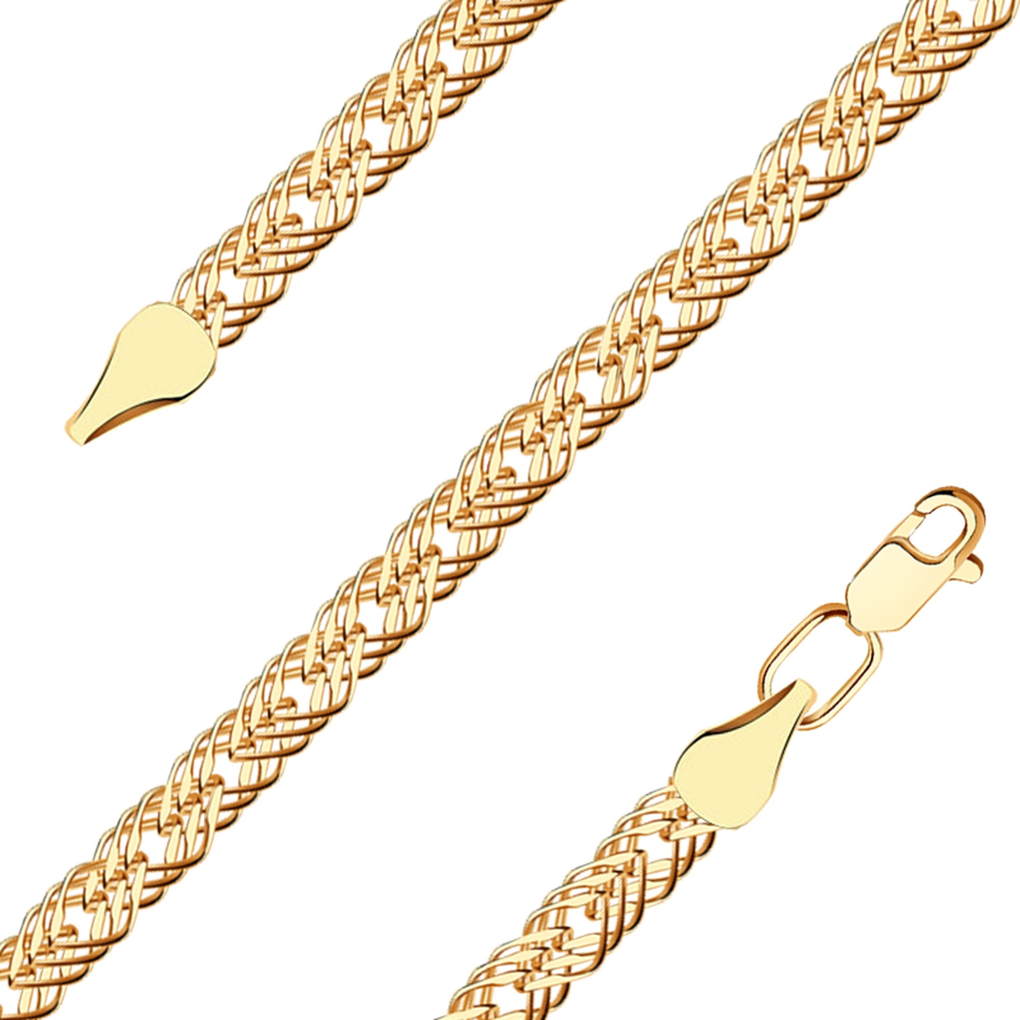 Браслет, красное золото, 585 проба