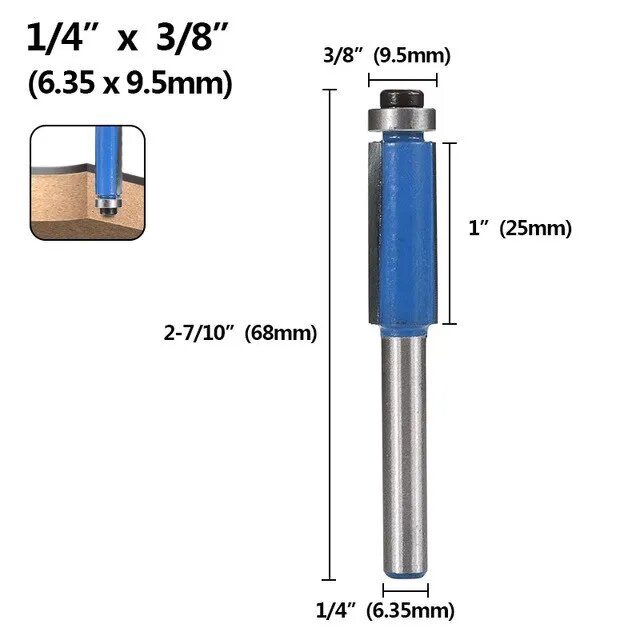 Фреза для отделки заподлицо xcan 25,4-30 мм 1I4x3I8x1inch