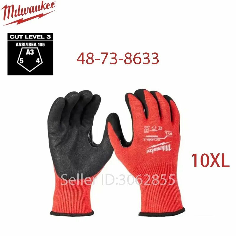Перчатки с уровнем сопротивления порезам 3, Milwaukee CUT LEVEL 10/XL