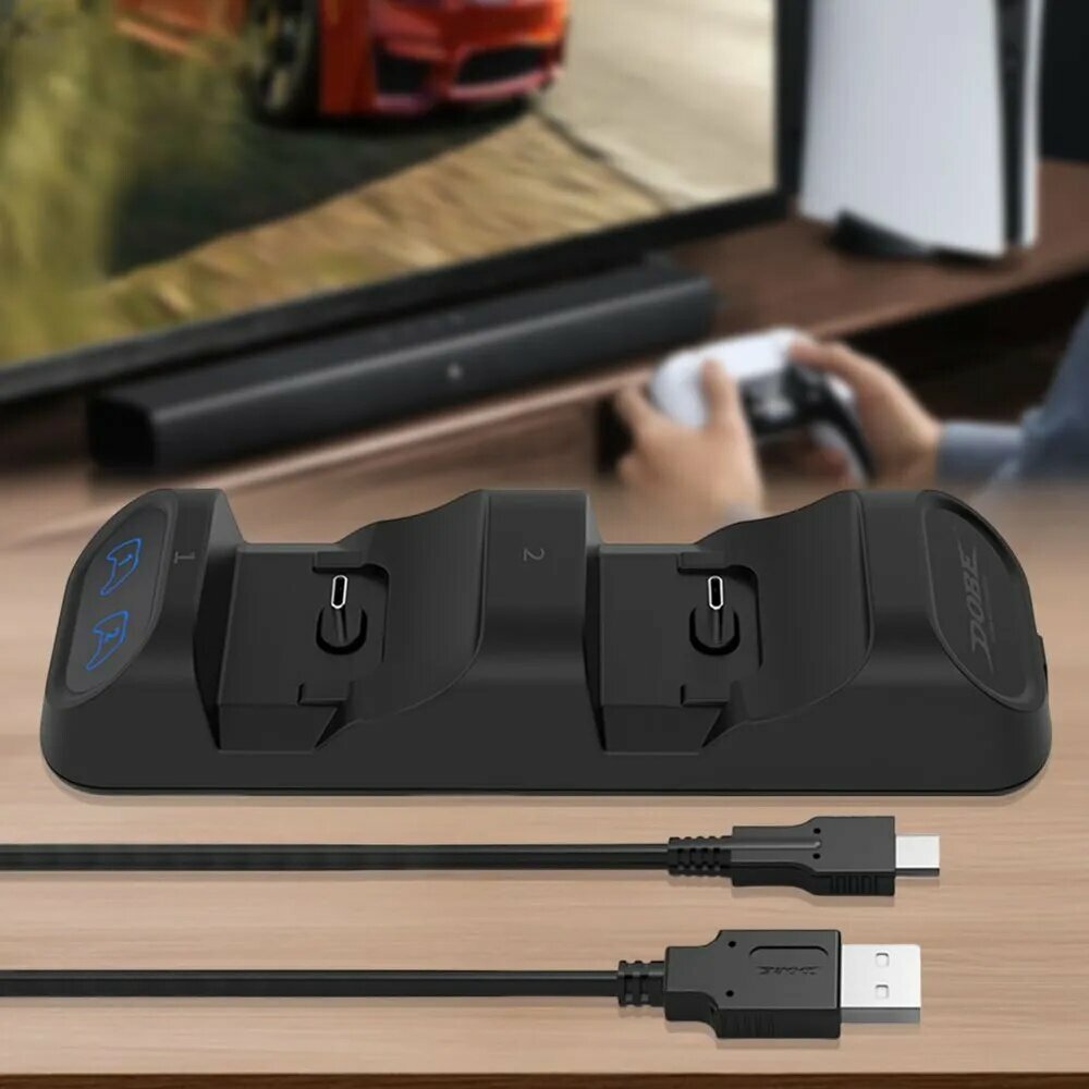 Зарядное устройство с двумя контроллерами Switch Pro для PS5/Xbox Series S/X