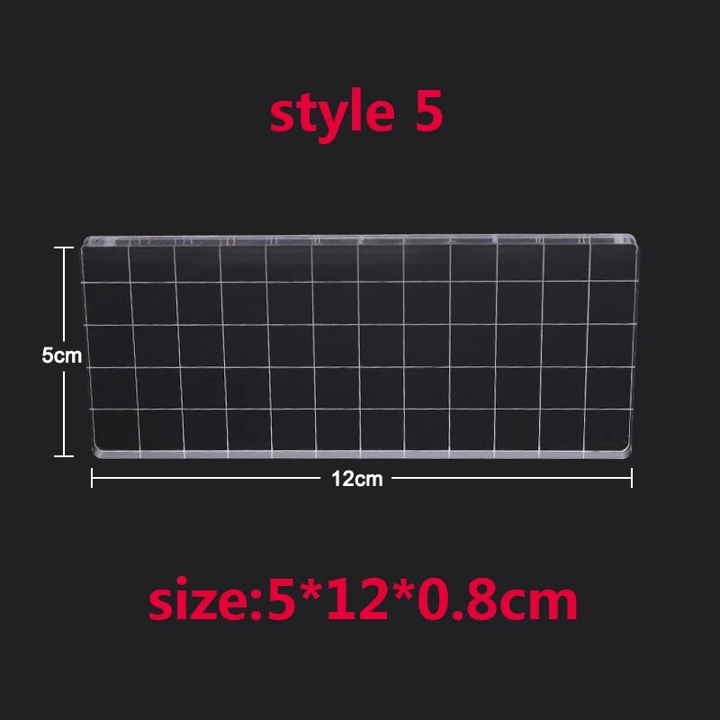 Прозрачный акриловый блок для штампов Style 5
