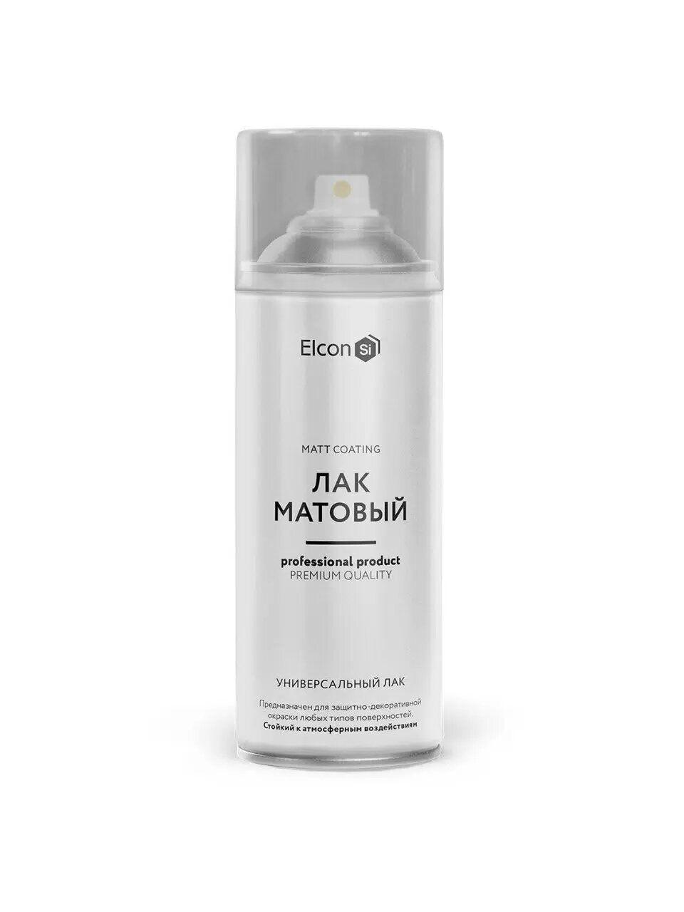 Лак аэрозольный, Elcon, универсальный, матовый, акриловый, бесцветный, для внутренних и наружных работ, 0.52 л