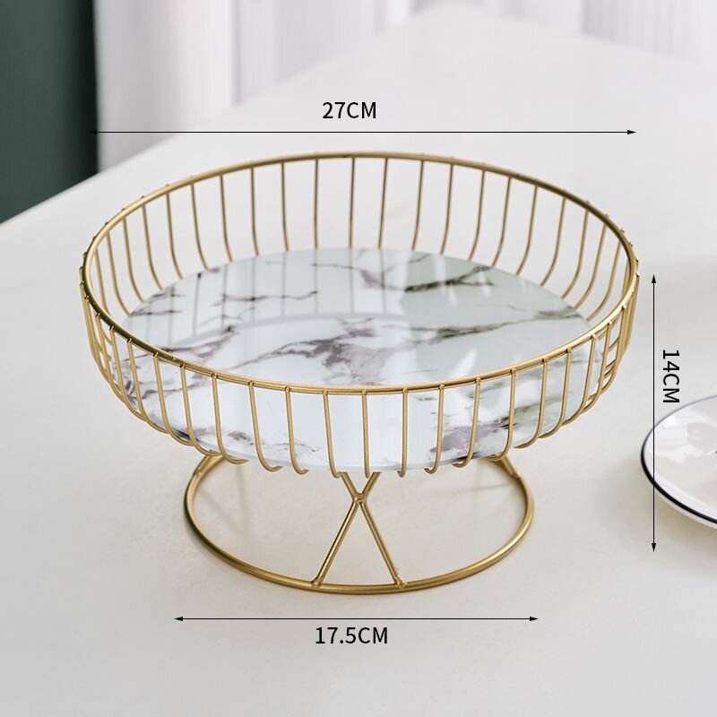 Европейский стиль легкой роскоши, фруктовая тарелка для гостиной, креативная домашняя корзина для фруктов, подставка для десертов и закусок для послеобеденного чая