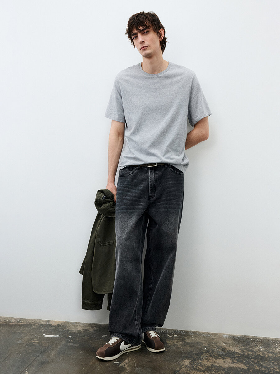 Джинсы широкие basic 