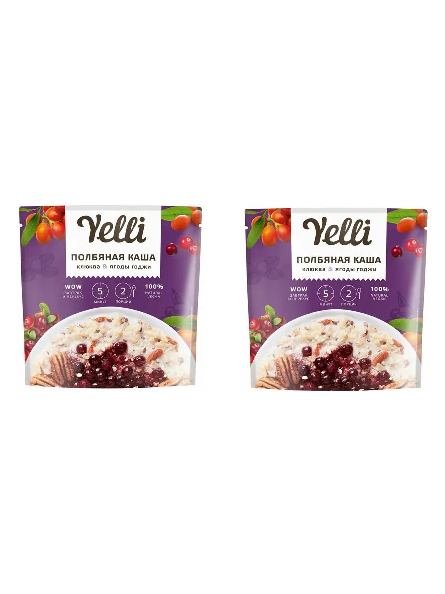 Полбяная каша клюква&ягоды годжи 60 г.