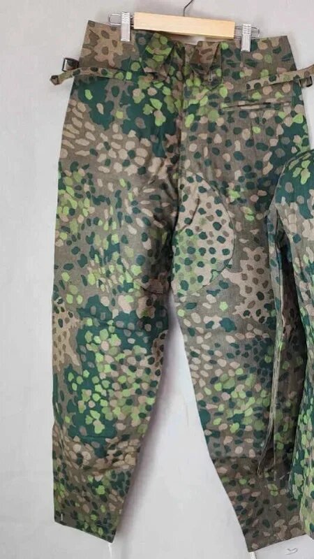 Льняная военная форма Германии HBT DOT 44 M43, дубовый сплеск листьев XL, DOT 44 TROUSERS