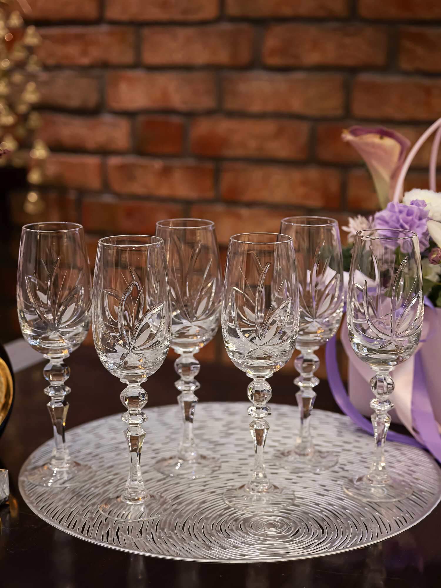 Хрустальные бокалы для вина, шампанского 210 мл. набор 6 шт. Неман 900/43, 7565/210гр