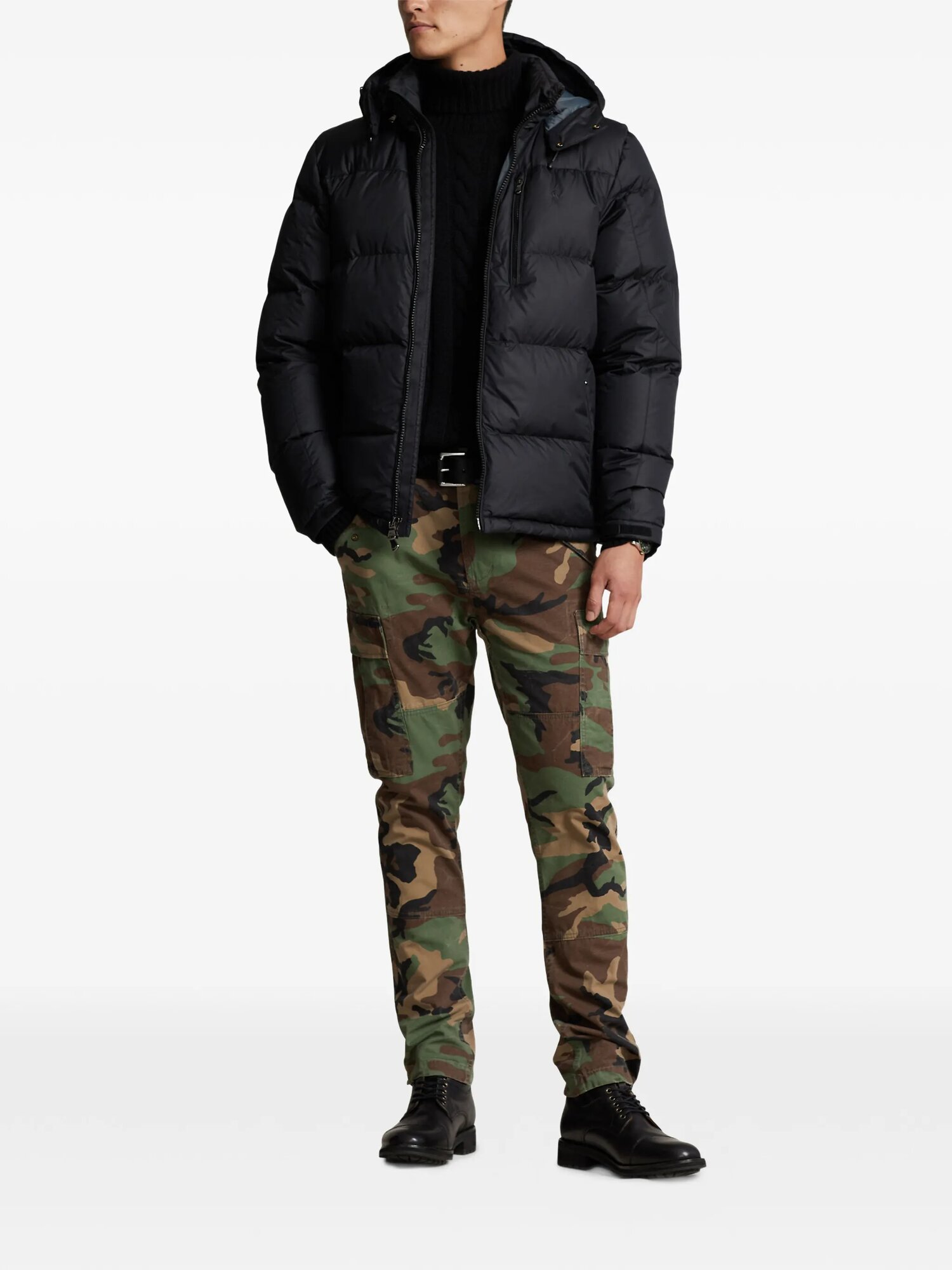 Куртка Polo Ralph Lauren Hooded padded jacket, размер 2XL, черный — фото 1