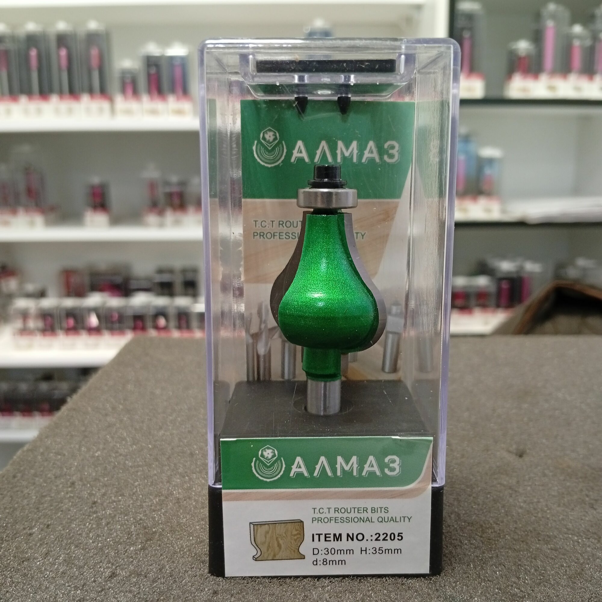 Фреза для поручня алмаз 2205 кромочная фигурная D:30mm I:35mm d:8mm