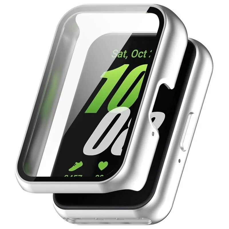 Чехол для Samsung galaxy fit 3 Гладкий корпус жесткий PC fit3 полным покрытием Защитная пленка стекло SM-R390 Матовый футляр
