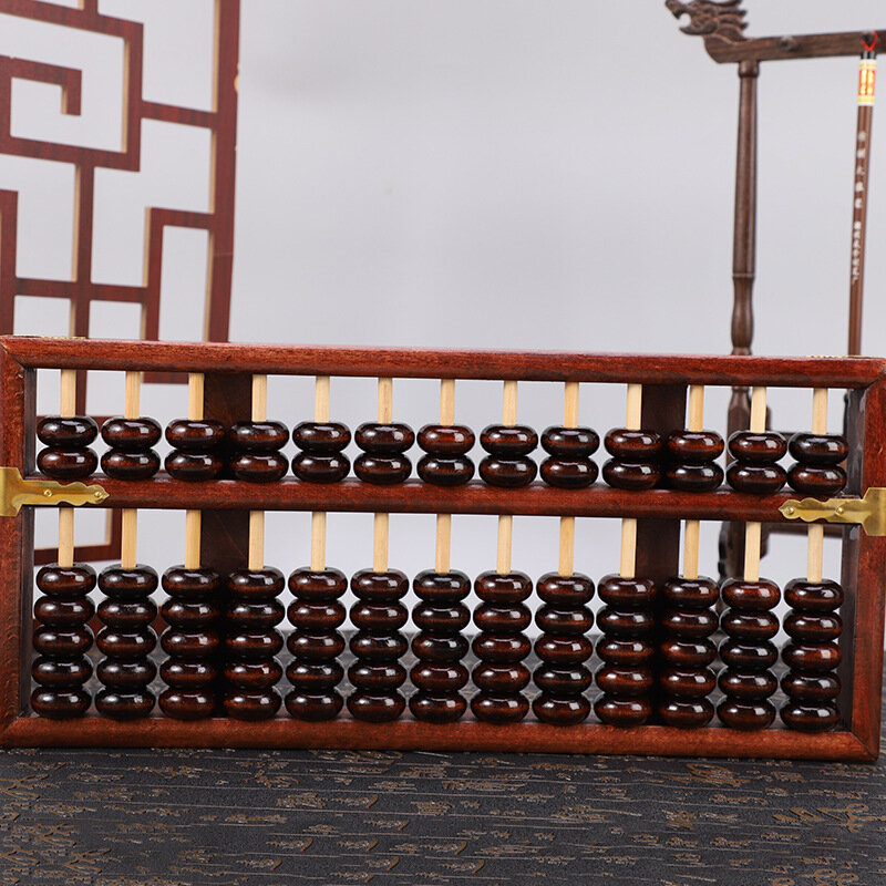 13-позиционный большой абак из массива дерева, традиционный абак, ретро абак с бусинами, абак для умственного счета, ремесленное произведение искусства, абак из массива дерева, подарок