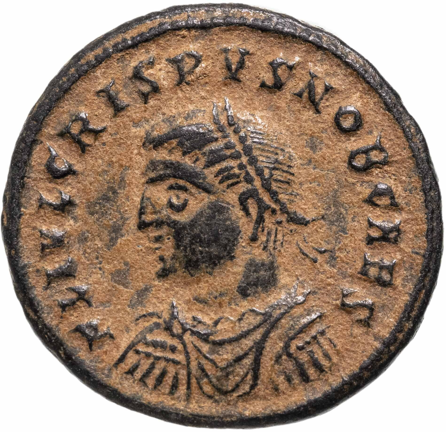 Римская империя, Крисп, 317-326 годы, Нуммий , Медь, в сохранности VF-XF