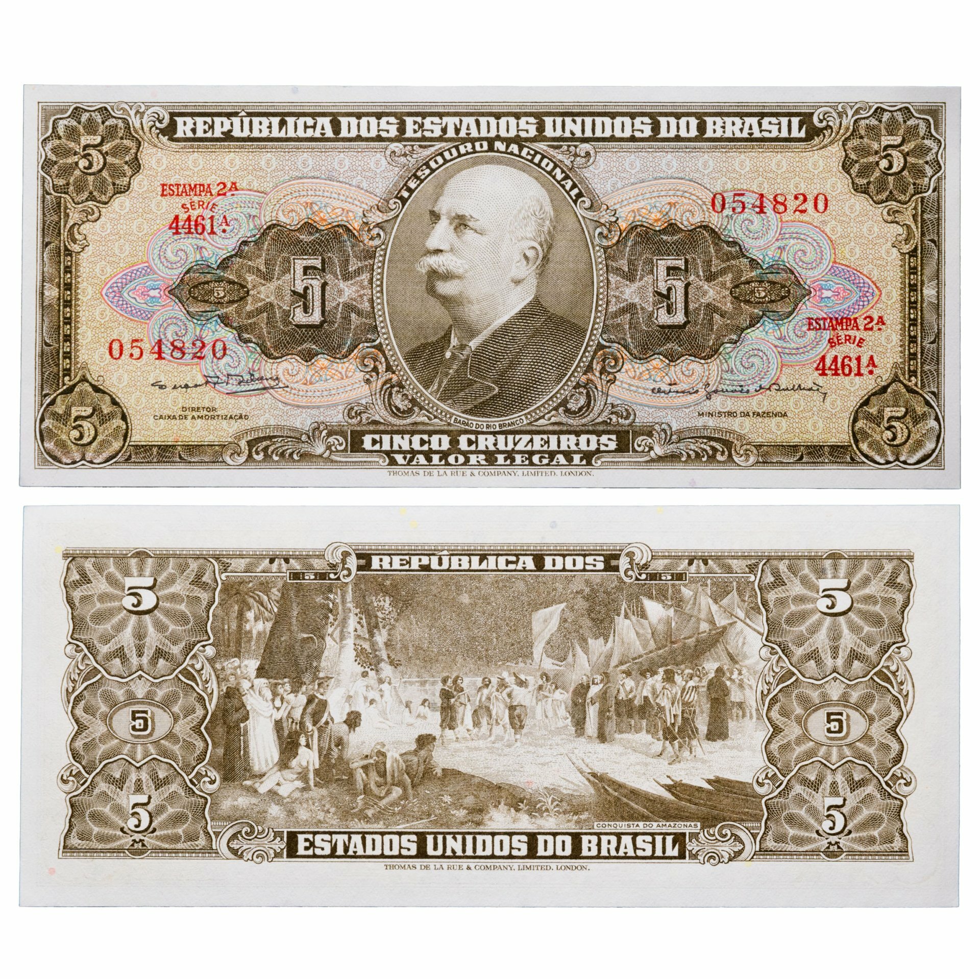 Бразилия 5 крузейро 1962-1964 года Pick 176d
