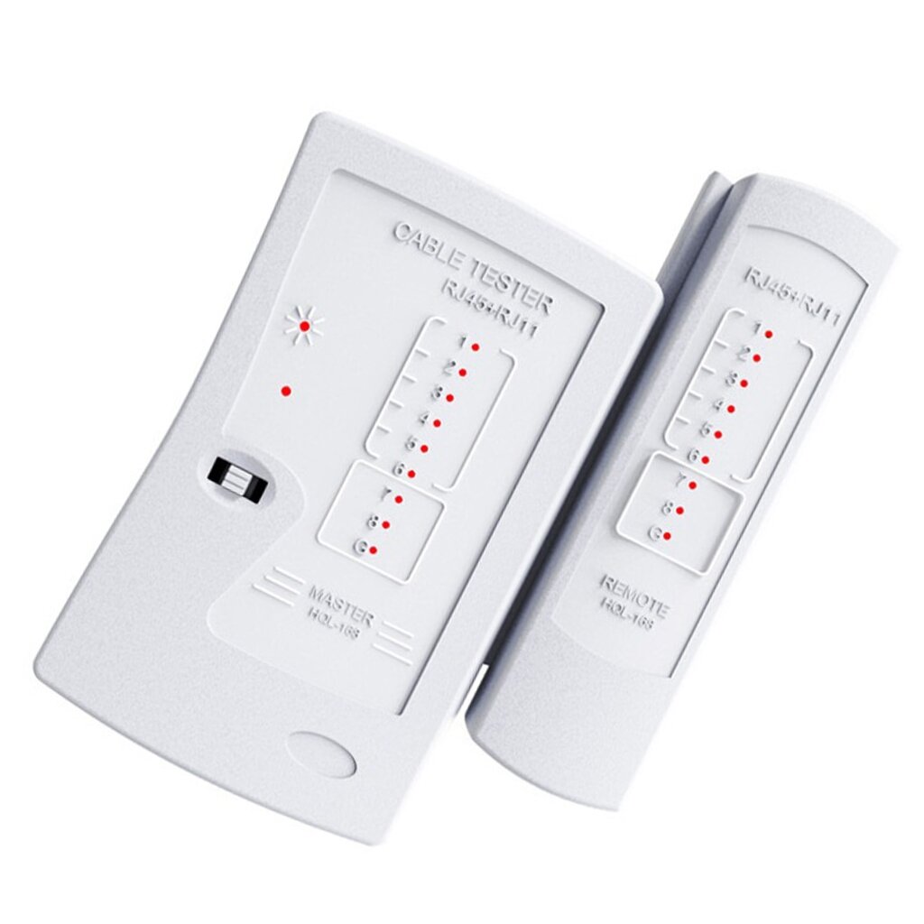 Тестер сетевого кабеля, многофункциональная проверка сетевого кабеля, кабельный тестер, тестер кабеля RJ45-белый