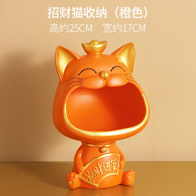 Кошка удачи, украшение для хранения ключей у входа, обувной шкаф, гостиная, легкая роскошь, высококачественное домашнее украшение, подарок на новоселье