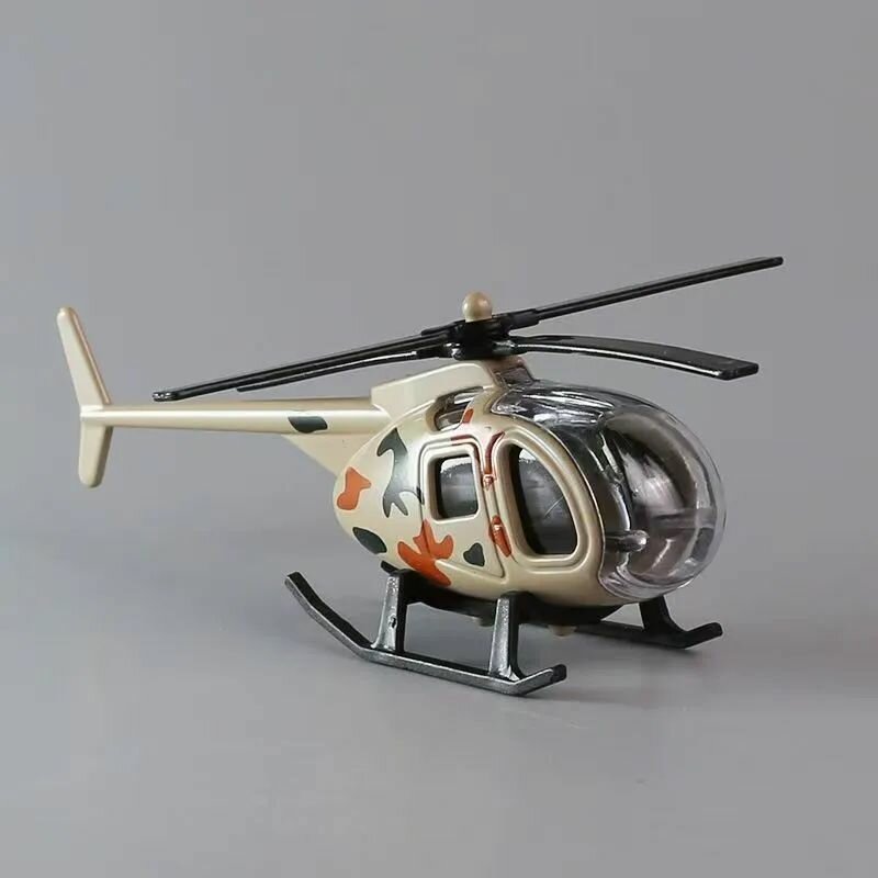 Миниатюрная модель вертолета коричневого цвета из сплава, игрушка для детей