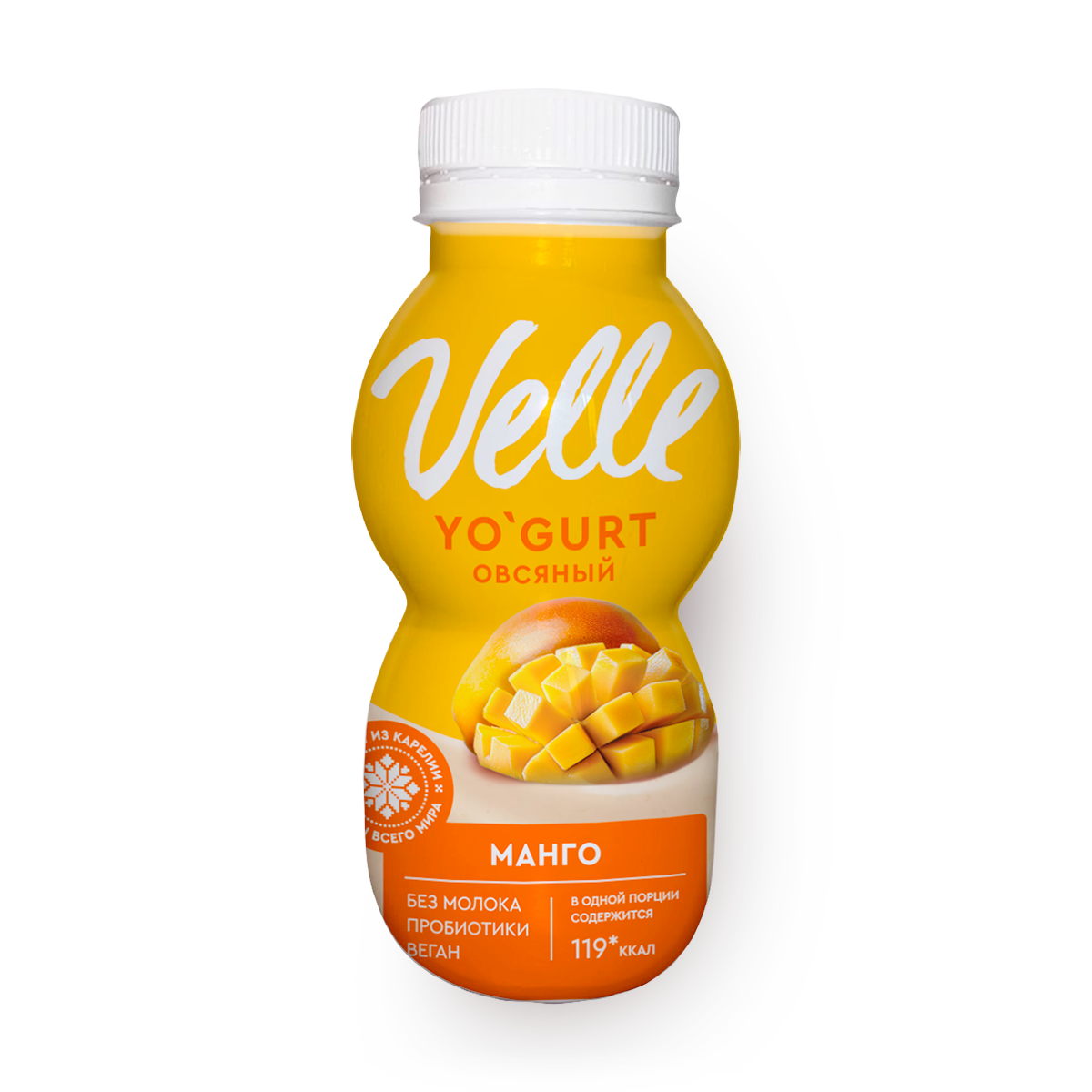 Йогурт Velle "Манго", овсяный, питьевой, ферментированный, 230 мл