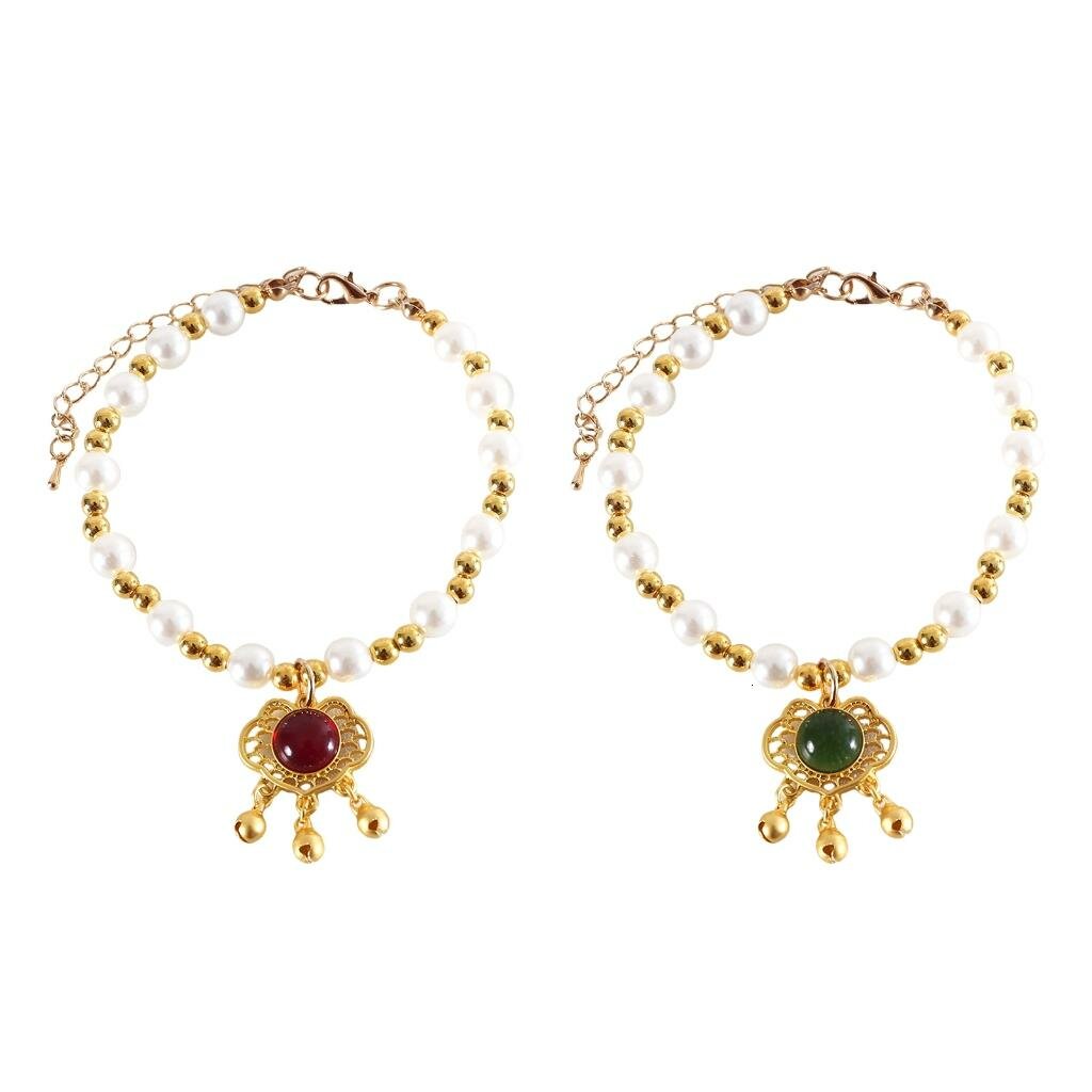 Ожерелье для собак и кошек с бусинами и колокольчиками, M