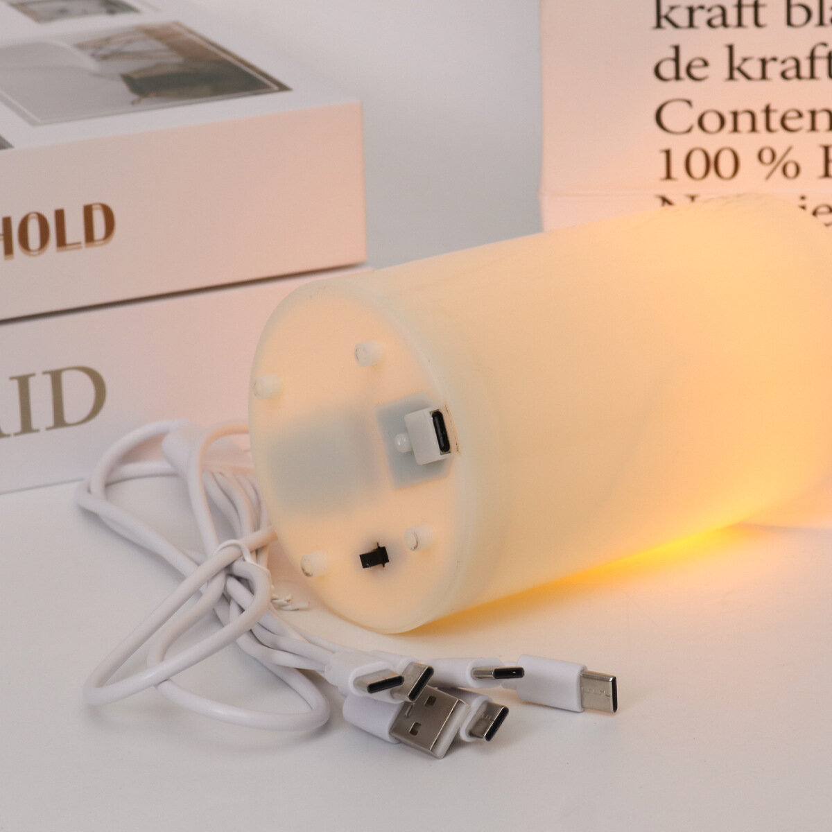 USB-перезаряжаемая электронная свеча для свадеб, ресторанов, концертов с пультом дистанционного управления, имитация свечи, свет для признания