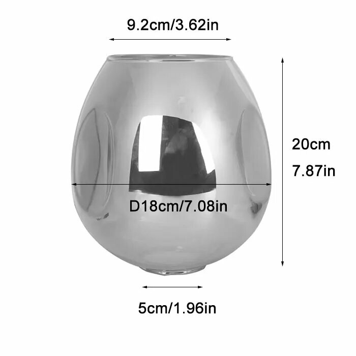 Стеклянный абажур для лампы, дымчатый серый D18cm