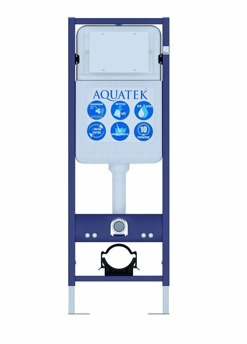 Инсталляция для подвесного унитаза AQUATEK Standart 37 INS-0000017 со звукоизоляционной прокладкой