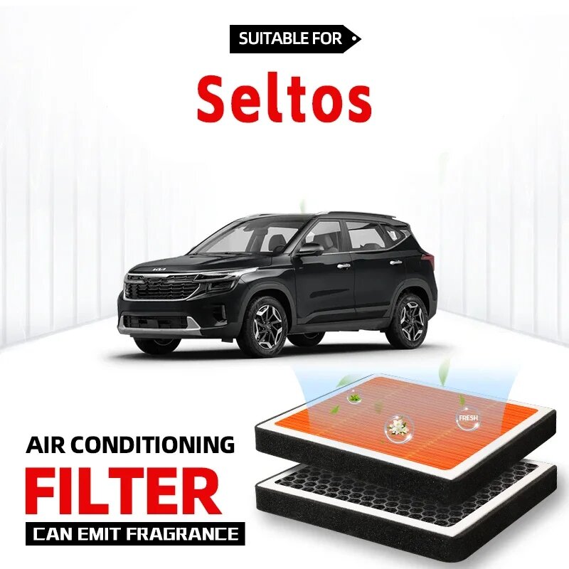 Фильтр салонный для Kia Seltos, воздушный фильтр с активированным углем, фильтр кондиционера с ароматизатором для очистки воздуха в салоне автомобиля