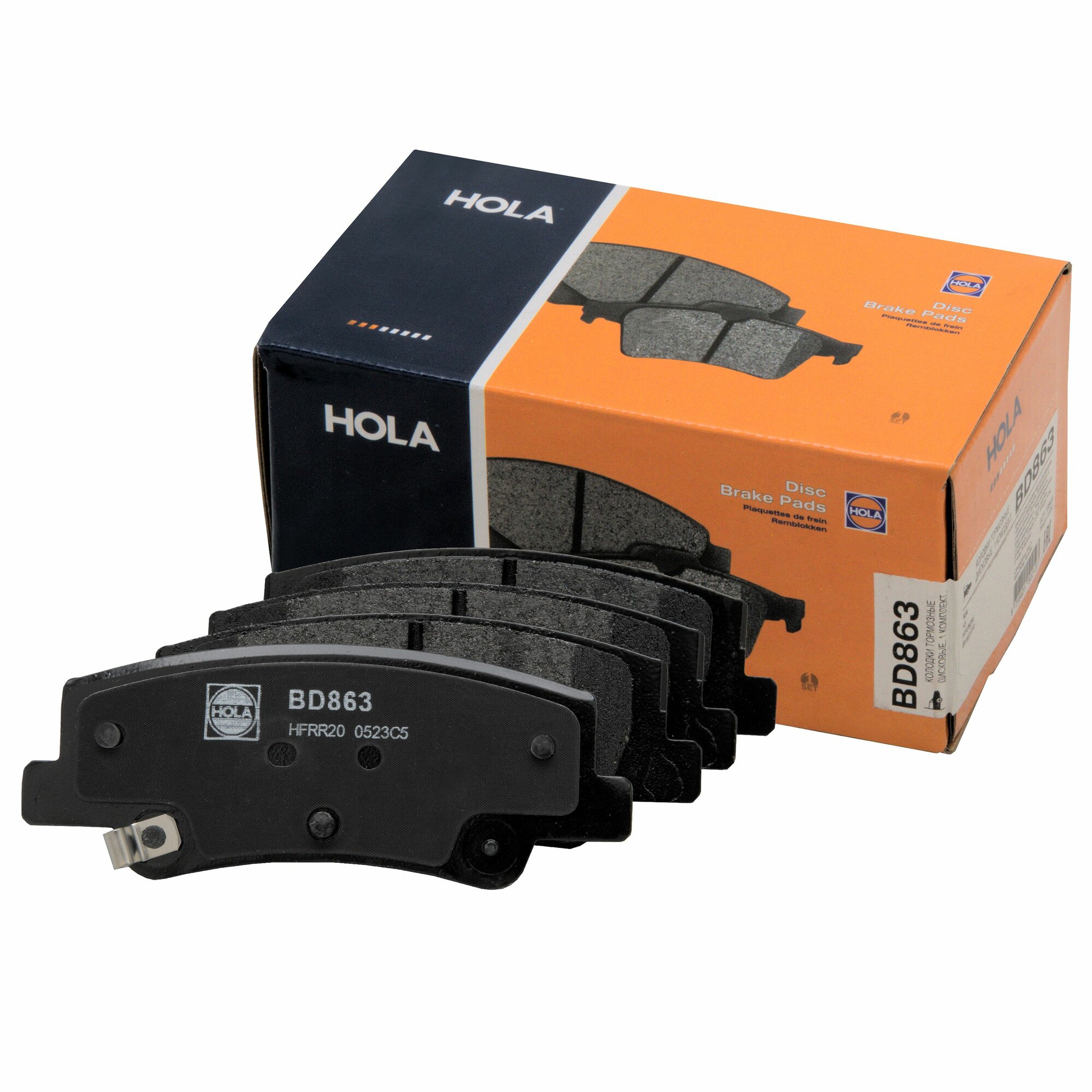 Тормозные колодки дисковые HOLA BD863 для KIA K5, HYUNDAI Sonata