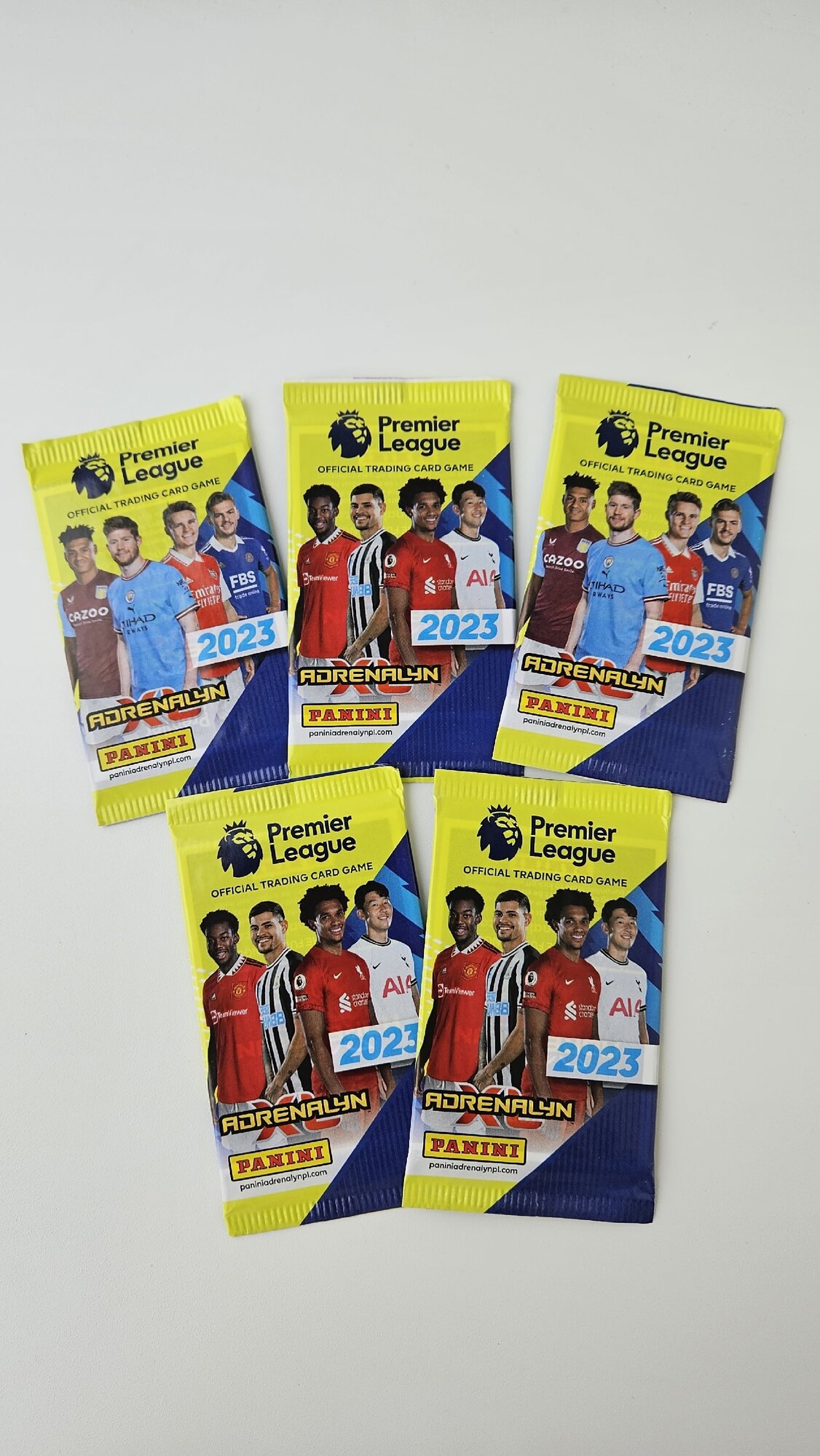 Panini / 5 пакетиков футбольных карточек Premier League 2023 Adrenalyn XL / 30 карточек