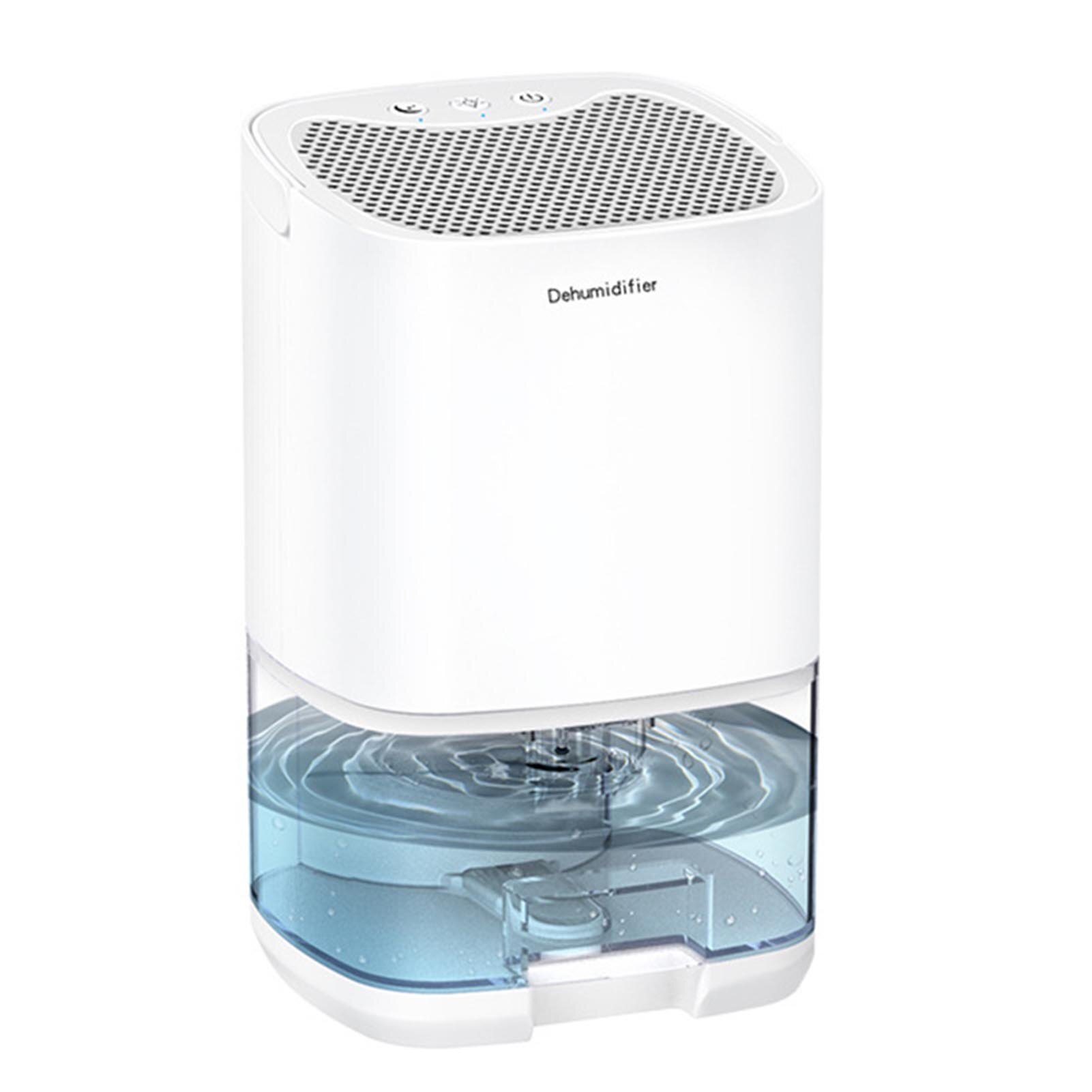Осушитель воздуха для дома, компактный и эффективный, с водяным баком 34 унции, тихий, для спальни и ванной, переносной с RGB LED подсветкой