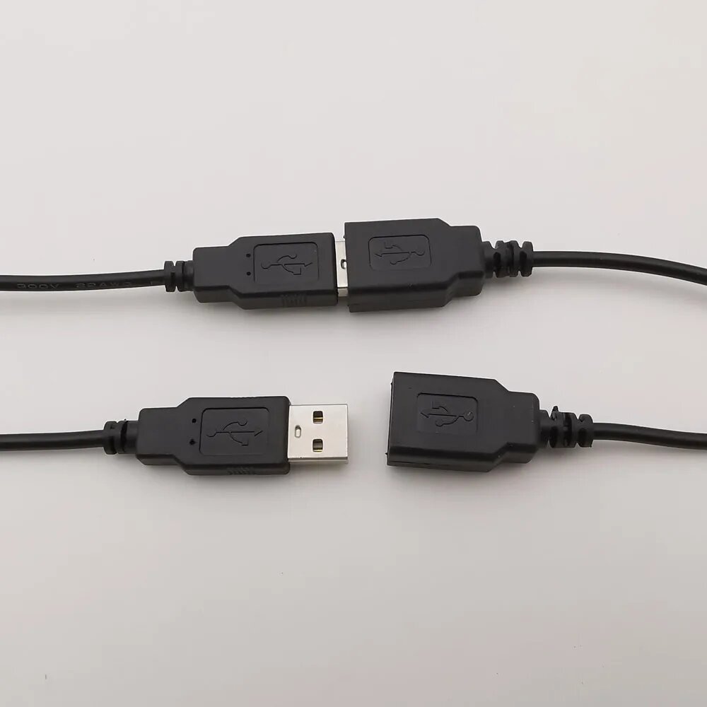 USB кабель 2Pin, 0.3м, белый — фото 1