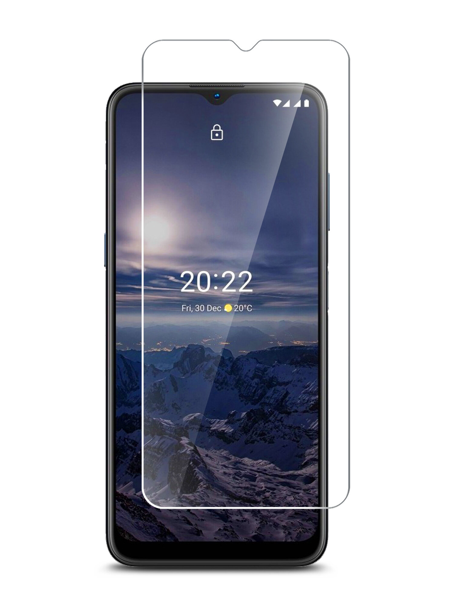 Защитное стекло на Nokia G21 ( Нокиа Г21 ) Гибридное - пленка + стекловолокно на Экран Miuko Hybrid Glass
