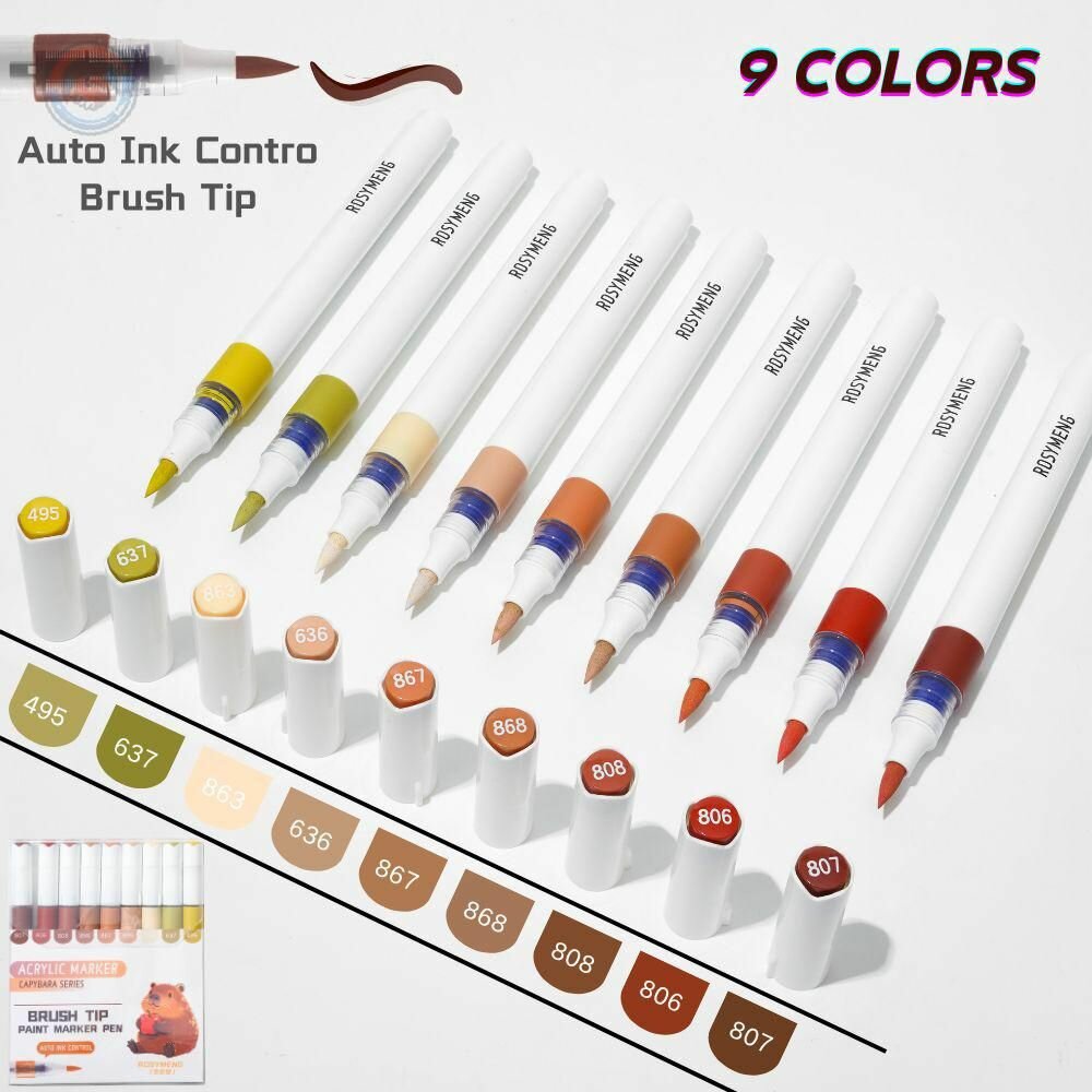 Прямой акриловый маркер для рисования, набор из 162 цветов, жидкие чернила, универсальный маркер по бумаге, холсту, дереву и ткани, художественный инструмент для скетчинга и каллиграфии
